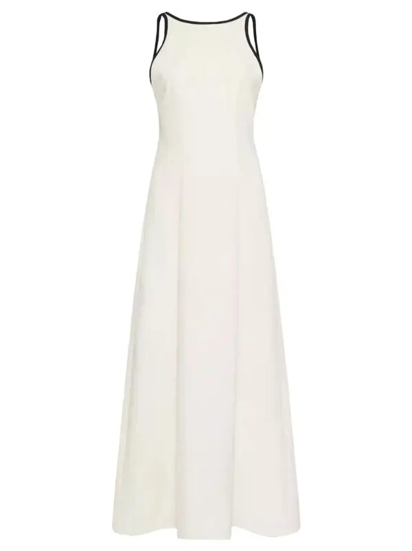 Marella Bow-detail Sleeveless Midi Dress - Neutrals