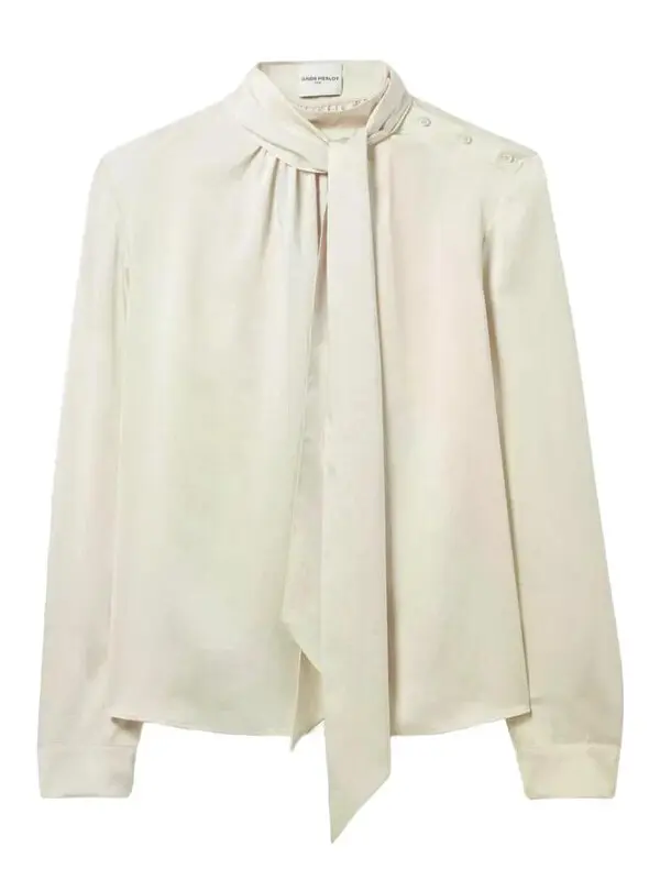 Claudie Pierlot Tie-neck Blouse - Neutrals