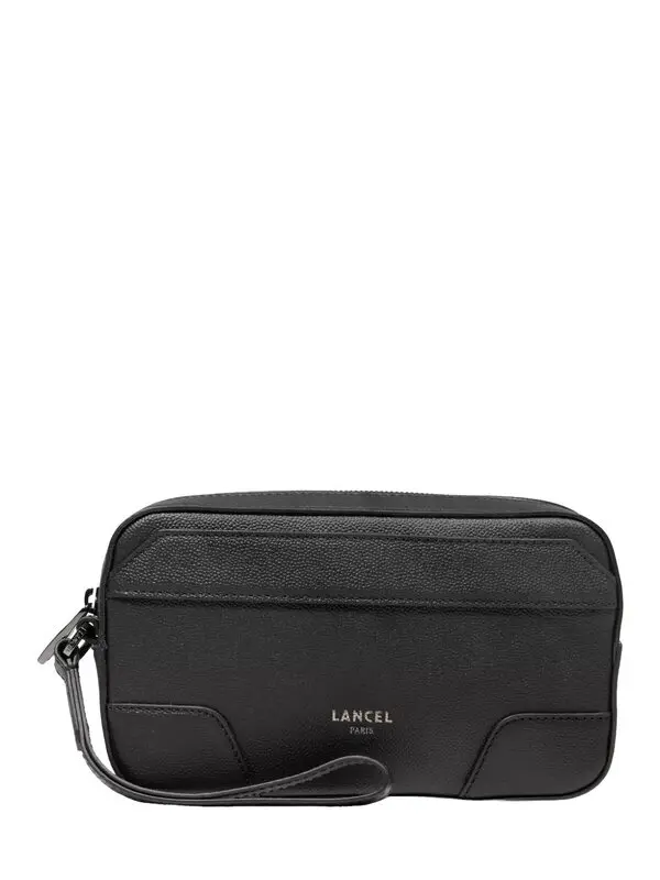 LANCEL Leather Charlie Clutch - Black