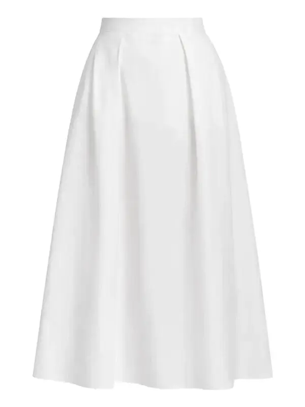 Elie Saab Poplin Midi Skirt - White