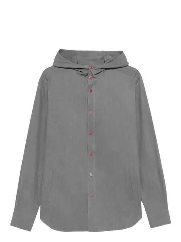 Kiton Hooded Buttoned Shirt - Grey