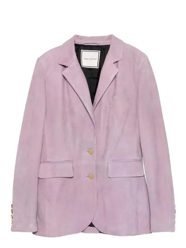 Tagliatore Lamb Leather Blazer - Purple