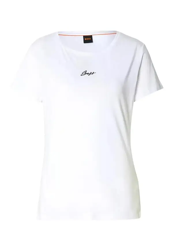 BOSS Embroidered Logo T-shirt - White