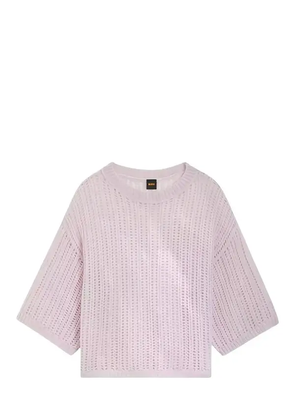 BOSS Open-knit Sweater - Purple
