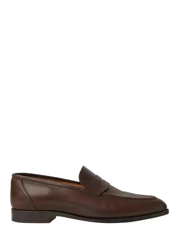 Loro Piana Sergio Round-toe Loafers - Brown