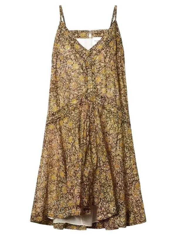 MARANT ETOILE Danielle Floral Mini Dress - Brown