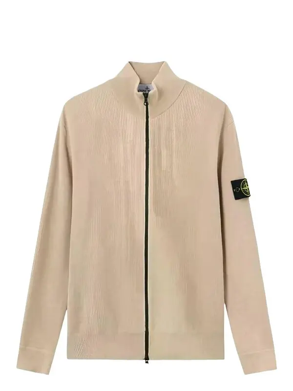 Stone Island Logo-patch Cardigan - Neutrals