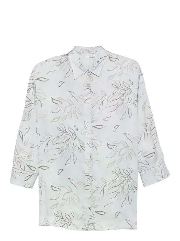Peserico Floral-print Shirt - Blue
