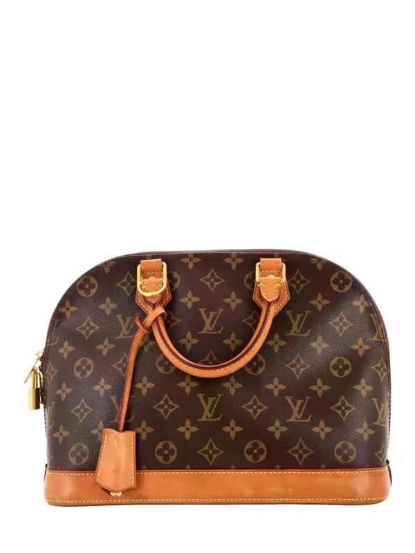 LOUIS VUITTON Alma Handbag Monogram Canvas Pm Satchel - Brown