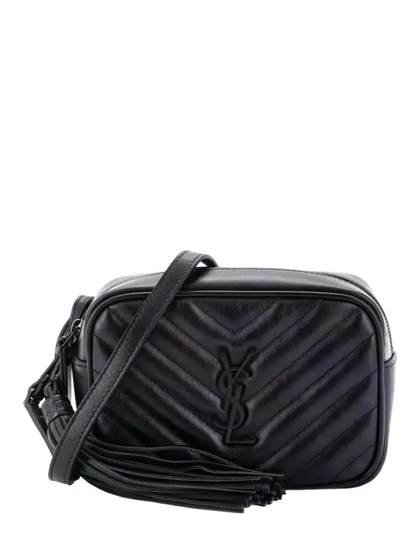 Saint Laurent Lou Matelasse Chevron Leather Belt Bag - Black