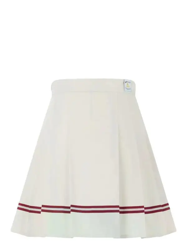 Bally Ribbon Detail Pleated Mini Skirt - Neutrals