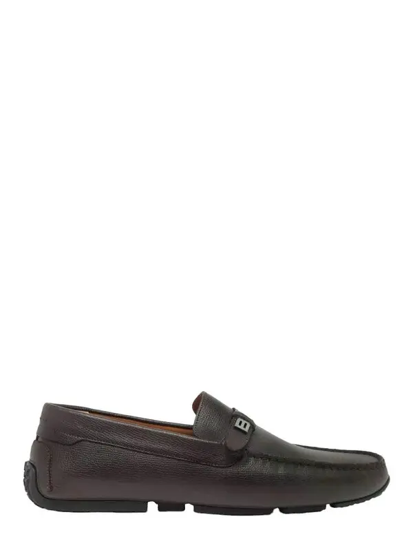Bally Pilot Driver Grained-leather Loafers - Brown