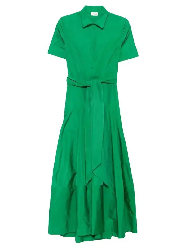 P.a.r.o.s.h Shirt Collar Maxi Dress - Green