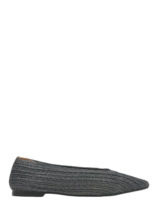CastaÑer Point-toe Woven Ballet Flats - Grey