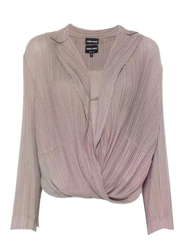 Giorgio Armani Pleated Tank Top And Blouse Set - Neutrals