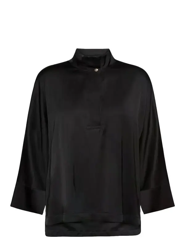 ELENA MIRO` Button-fastening Blouse - Black