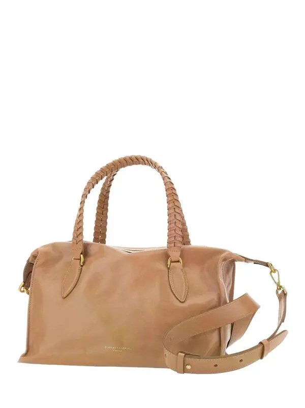 GIANNI CHIARINI Roxy Braided-handle Shoulder Bag - Neutrals