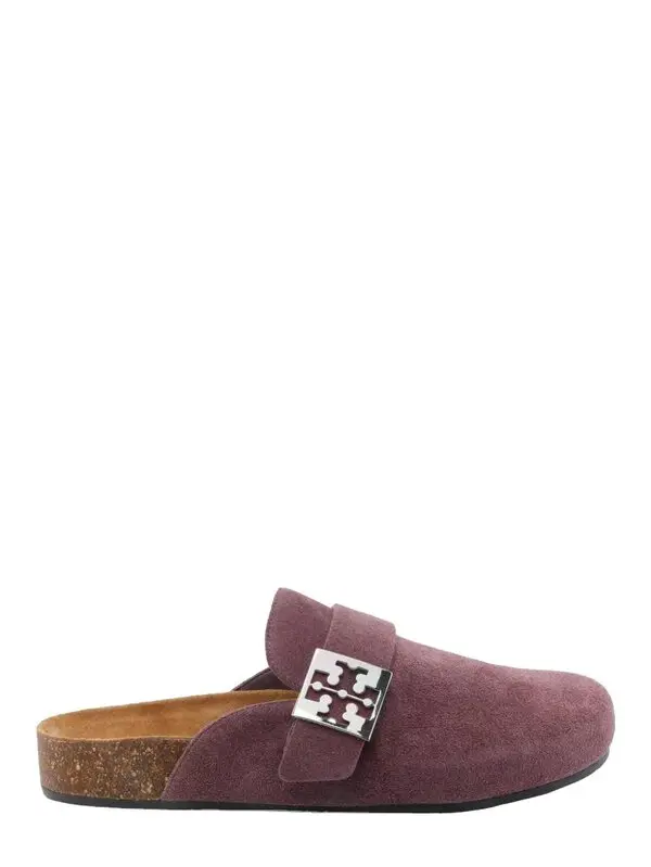 Tory Burch Buckle Mules - Purple