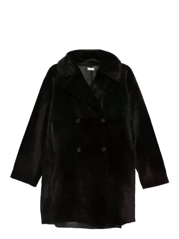 UTZON Double-breasted Coat - Black