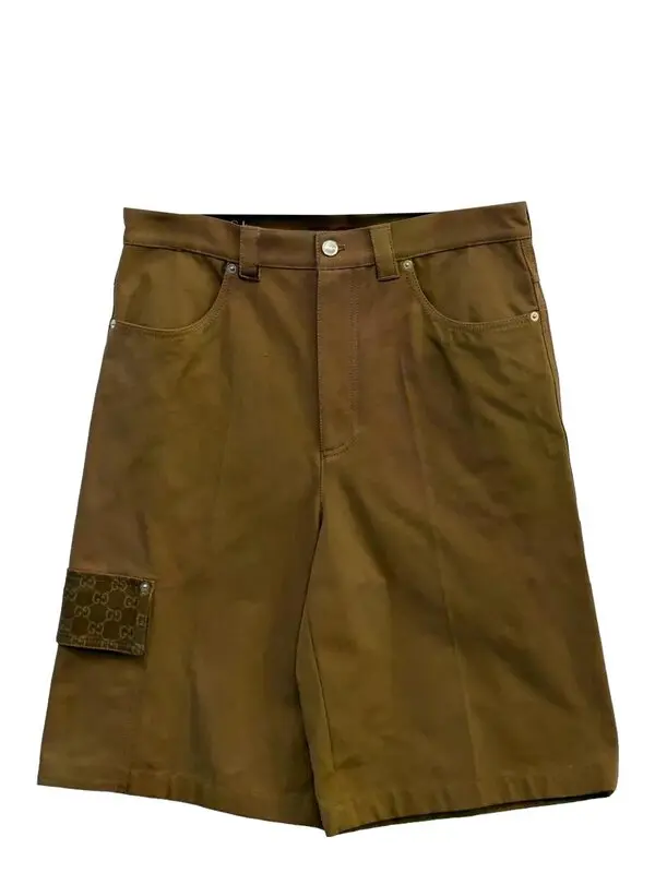 Gucci Gg-print Cargo Shorts - Brown