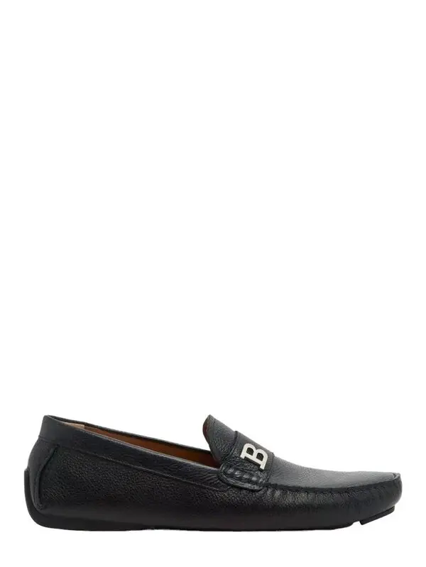Bally Leather Buckle Driver Loafers - Black
