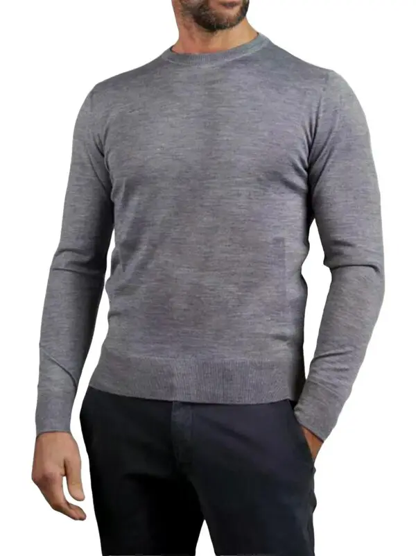 SONRISA Sweater With Ribbed Trims - Grey