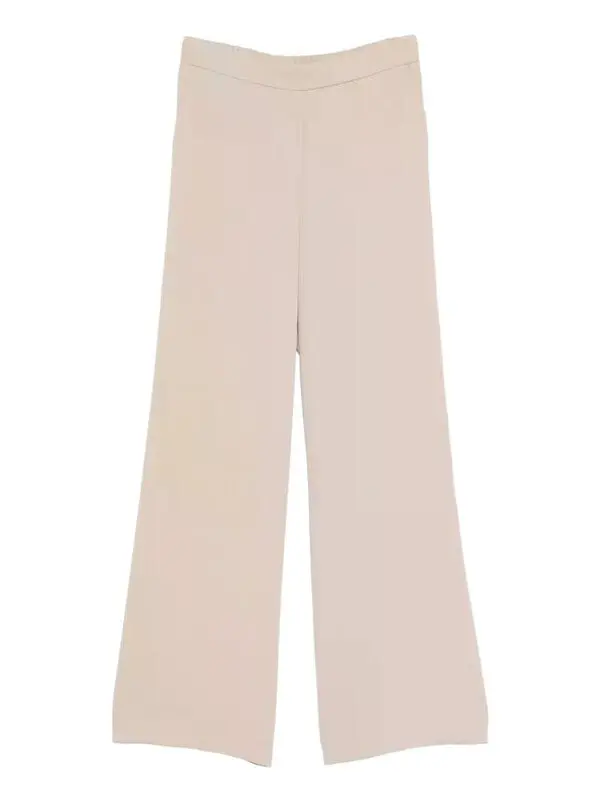 P.a.r.o.s.h Elasticated Wide Leg Trousers - Neutrals