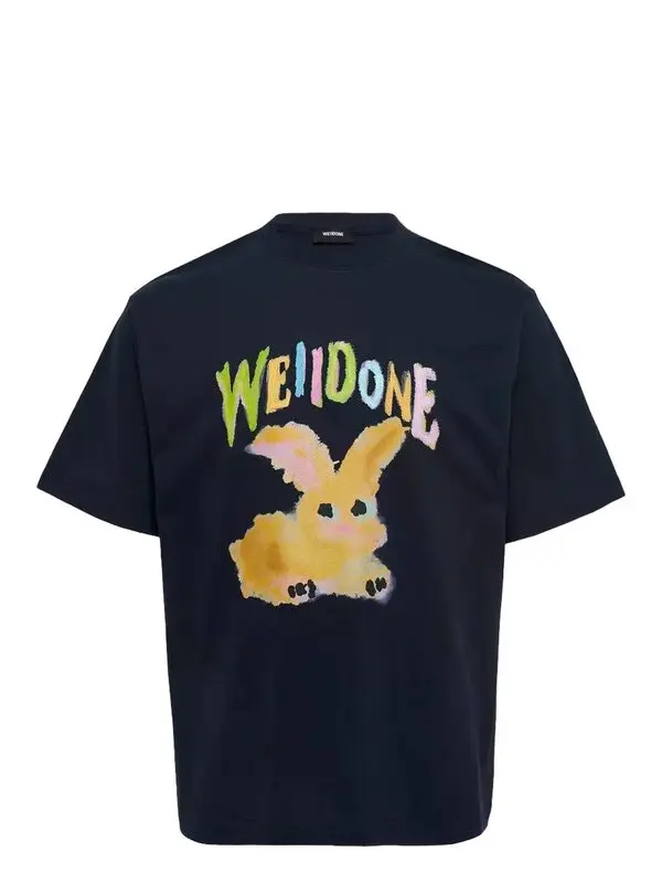 We11Done Rabbit-motif T-shirt - Blue