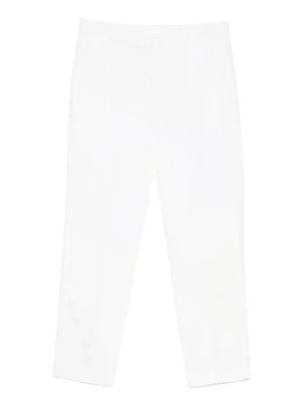 DONDUP Straight Leg Cropped Trousers - White