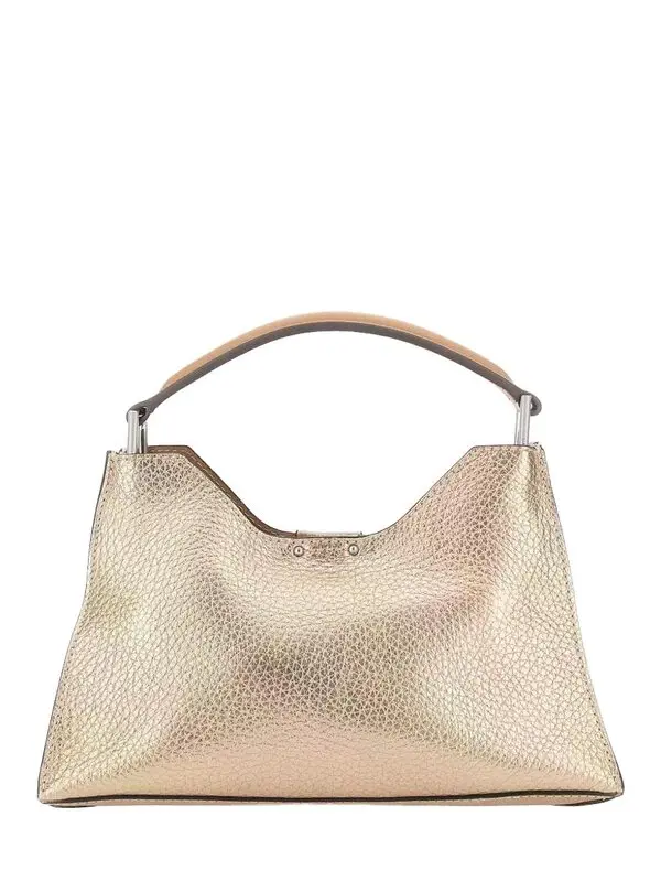 GIANNI CHIARINI Aurora Hammered Leather Tote - Gold