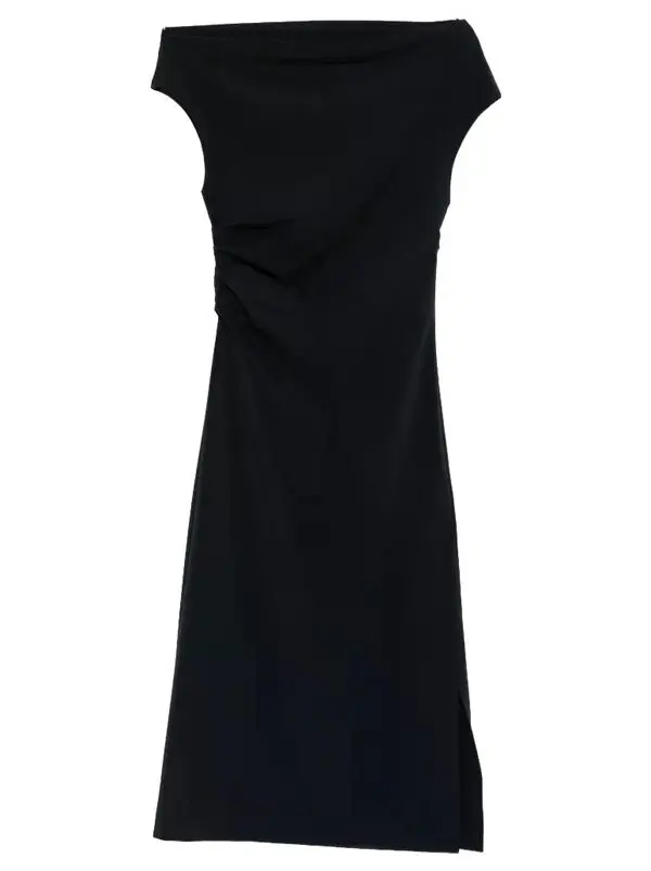 P.a.r.o.s.h Ruched Midi Dress - Black