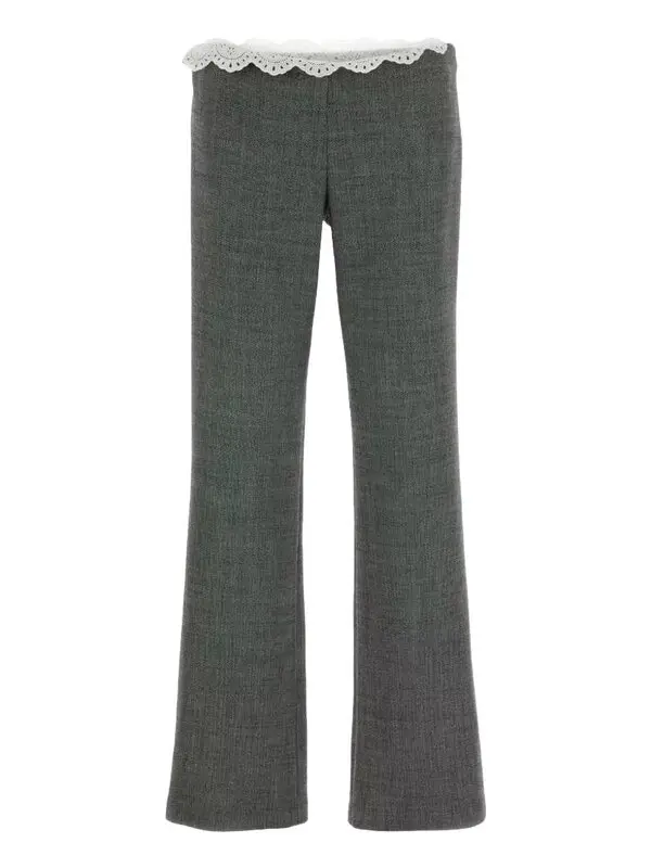Magda Butrym Lace-trim Trousers - Grey