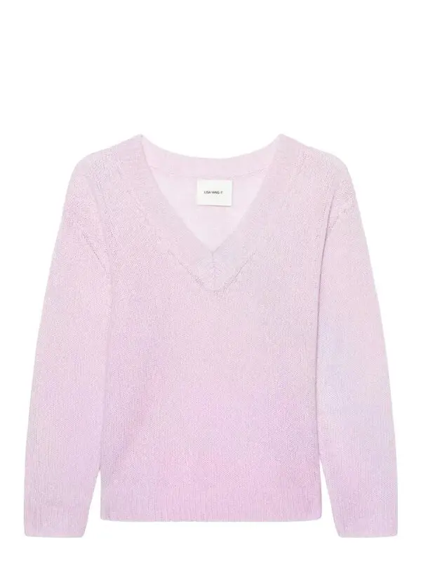 LISA YANG Leona V-neck Sweater - Pink