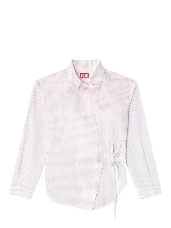 DIESEL® Striped Wrap Shirt - White