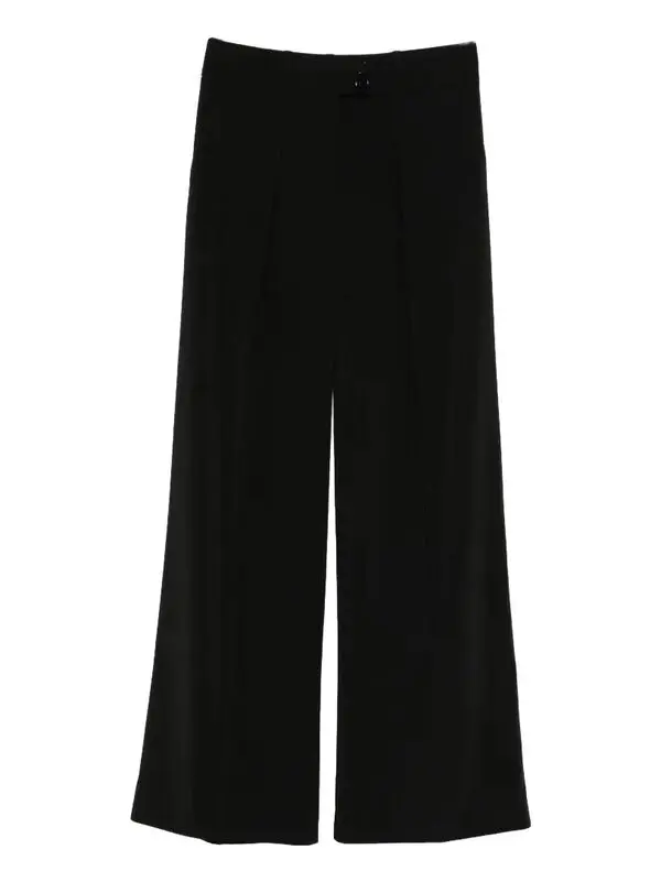 Patrizia Pepe Button Pleated Trousers - Black