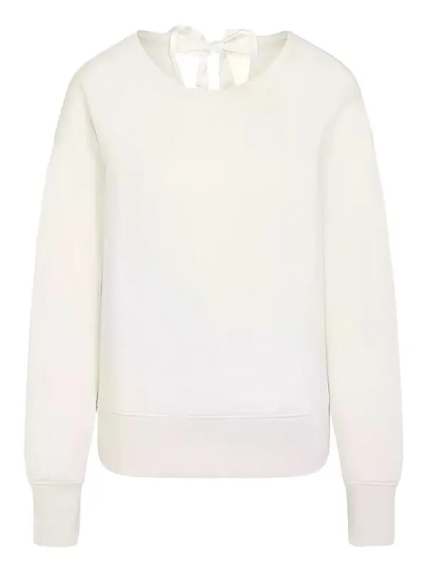 JUVIA Bow-detail Sweater - White