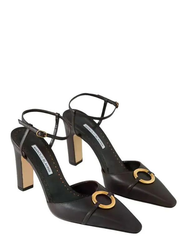 Manolo Blahnik Querelle Pointed-toe Pumps - Brown