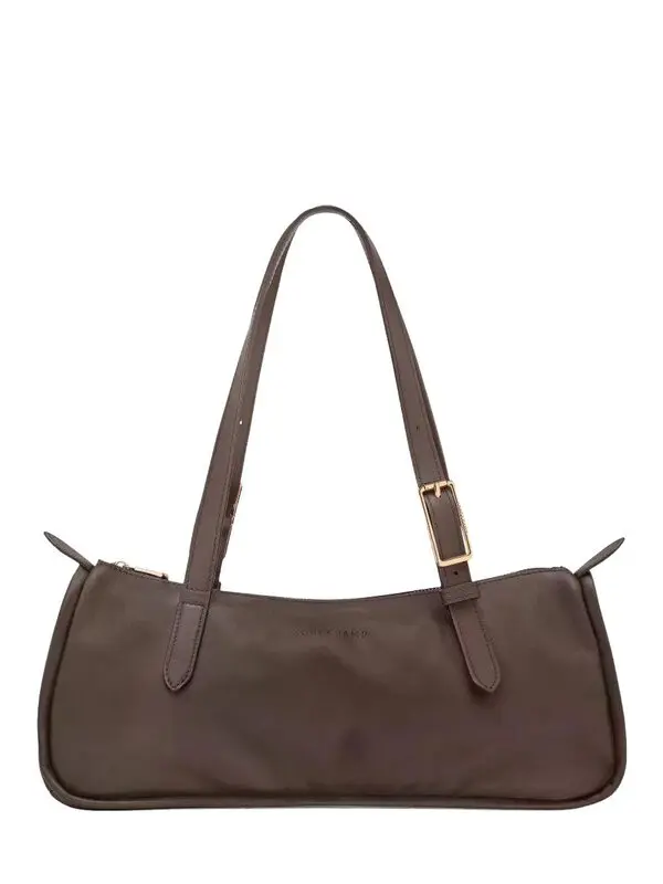 Longchamp Buckle-strap Shoulder Bag - Brown