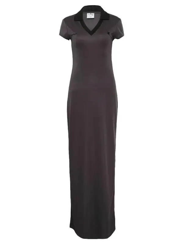 COURREGES V-neck Maxi Dress - Brown