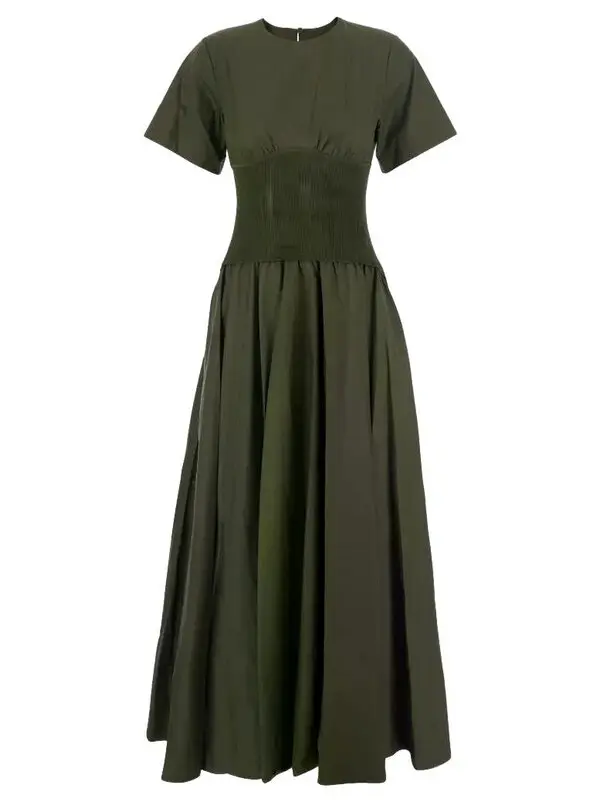 Simkhai Wrenna Shirred Maxi Dress - Green