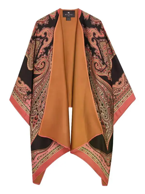 Etro Paisley-pattern Cape - Black