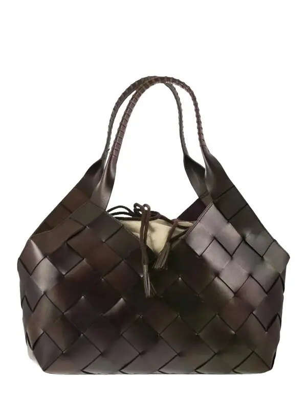 Dragon Diffusion Castello Braided-handle Shoulder Bag - Brown