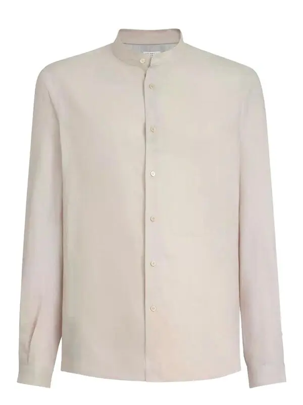 Brunello Cucinelli Mandarin-collar Shirt - Neutrals
