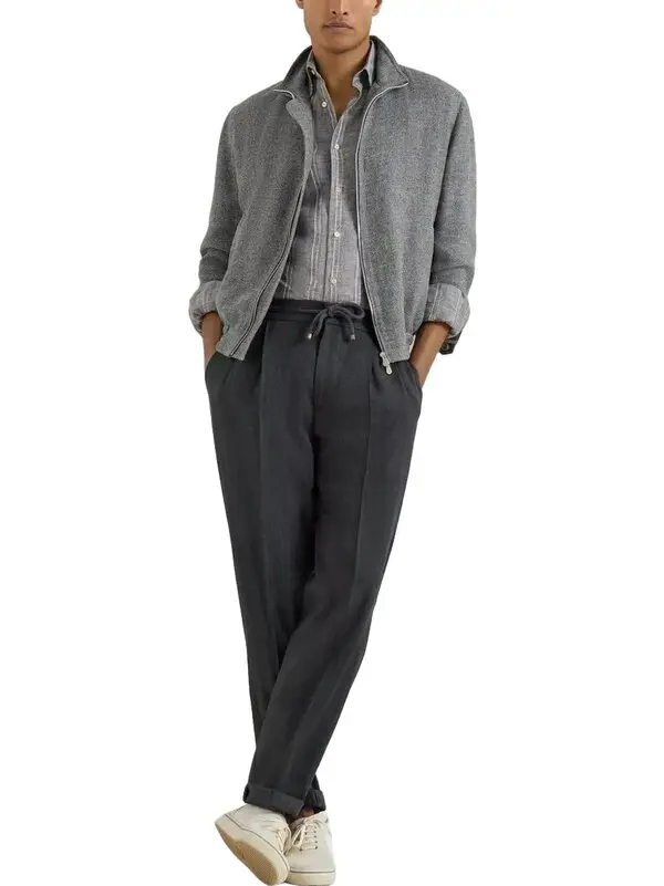 Brunello Cucinelli Striped Pocket Shirt - Grey