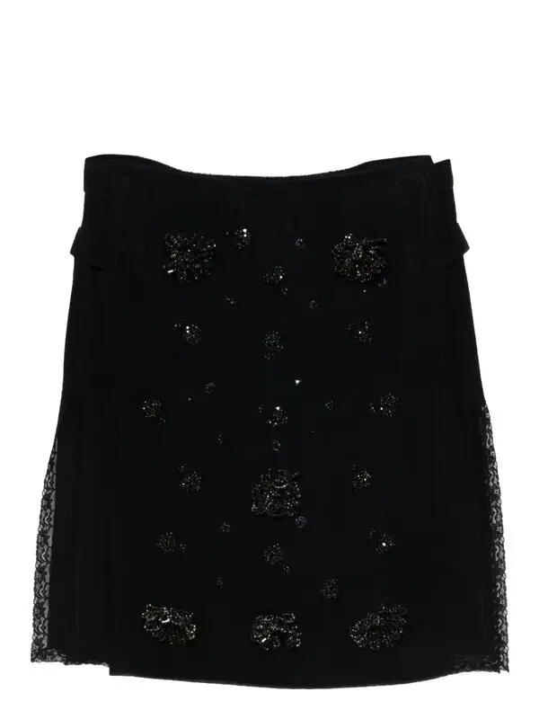 N°21 Beaded Midi Skirt - Black