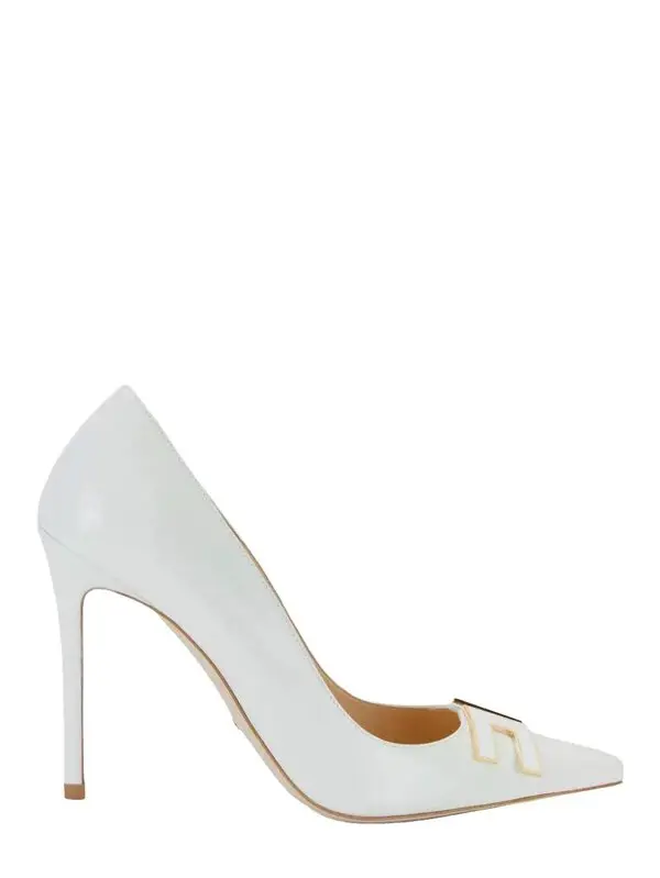 Elisabetta Franchi Logo-plaque Stiletto Pumps - White