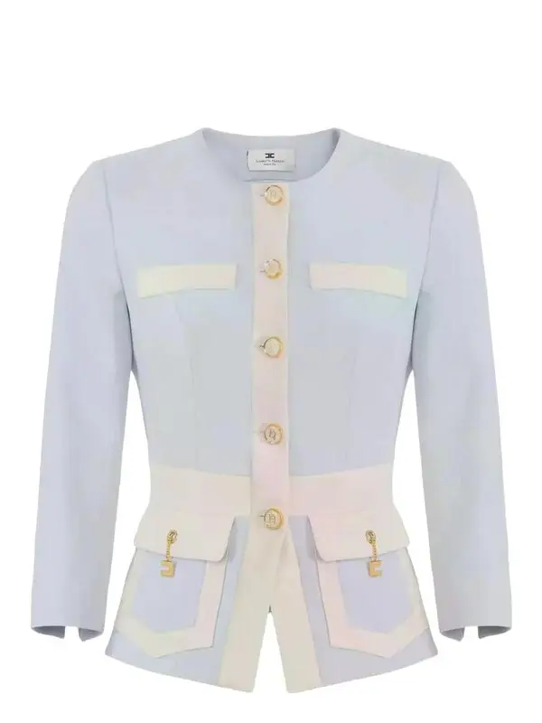 Elisabetta Franchi Colourblock Jacket - Blue