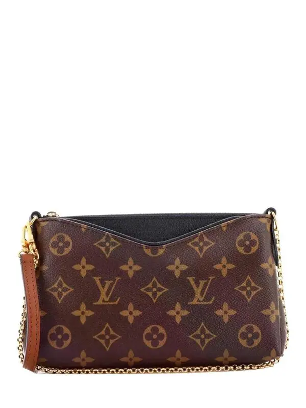 LOUIS VUITTON Pallas Monogram Canvas Clutch - Brown
