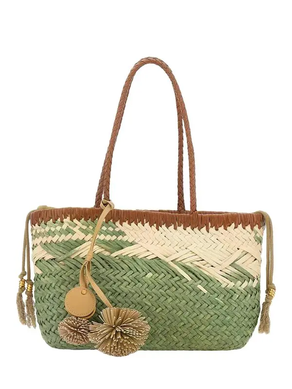 GIANNI CHIARINI Paloma Tassel-detail Shoulder Bag - Green