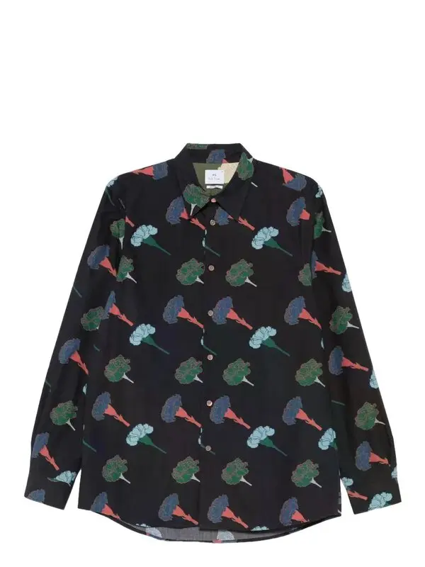 Paul Smith Floral Regular Fit Shirt - Blue